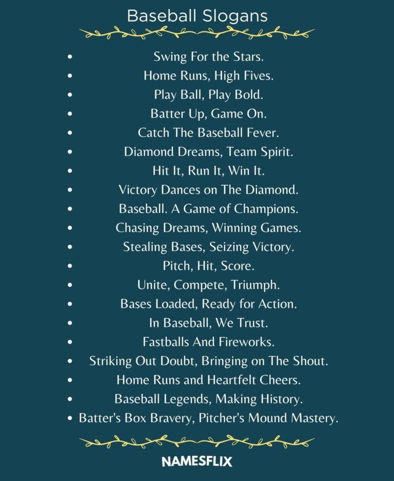 415+ Baseball Slogans & Taglines | Win Every Game!