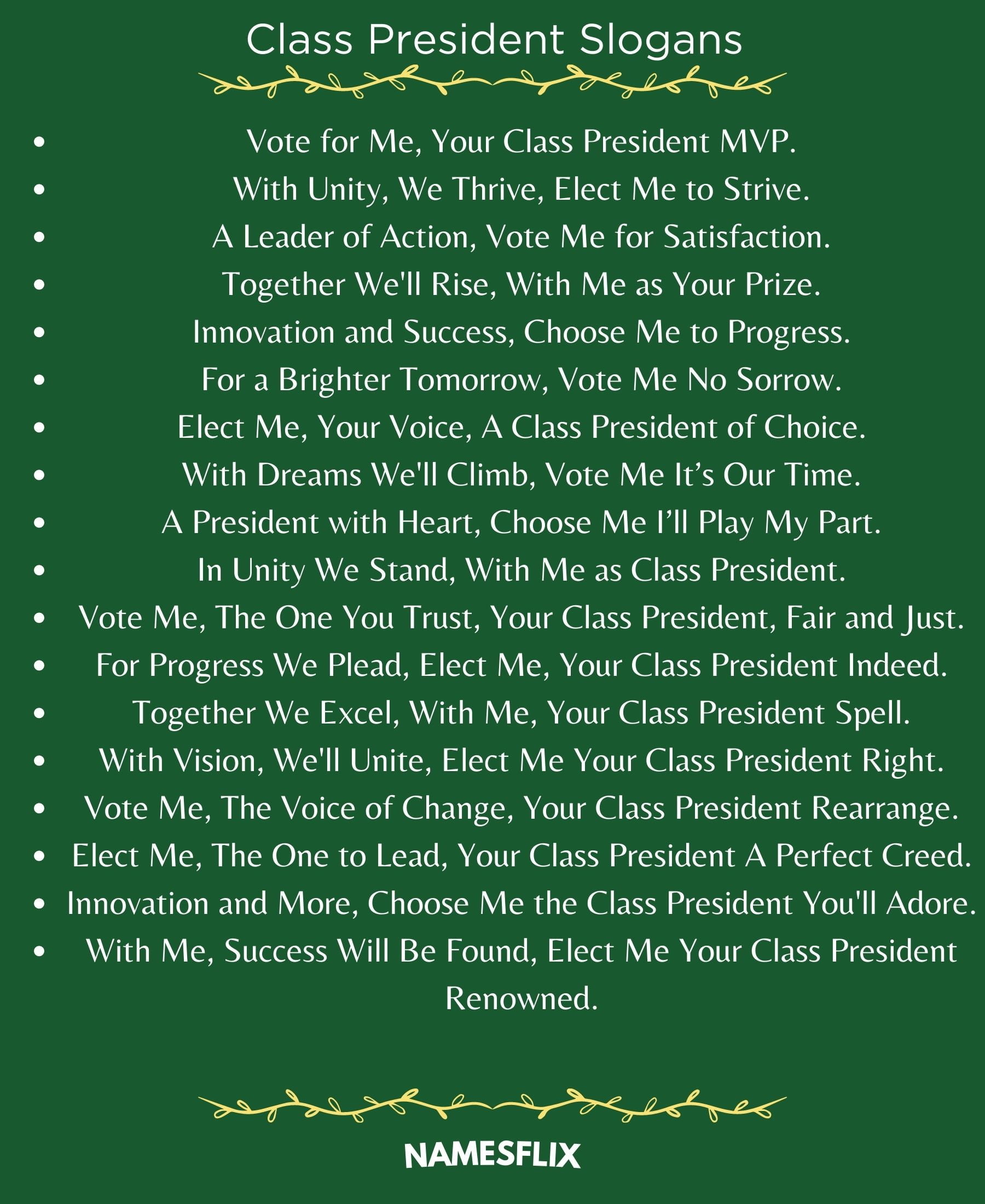 465+ Class President Slogans to Shine Bright