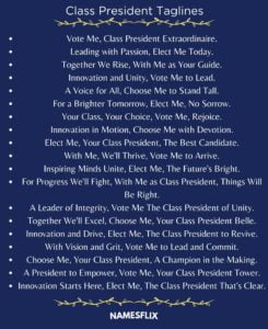 465+ Class President Slogans to Shine Bright