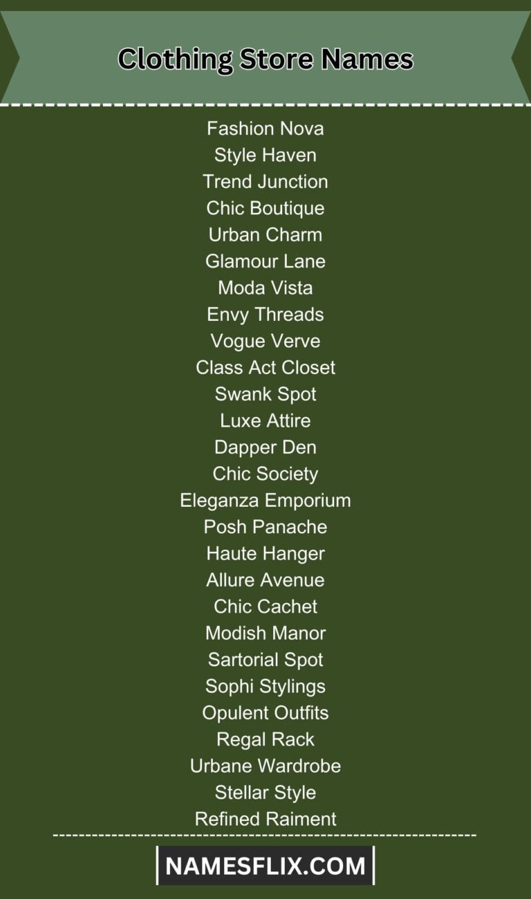 960+ Top Clothing Brand Names to Elevate Your Fashion Business