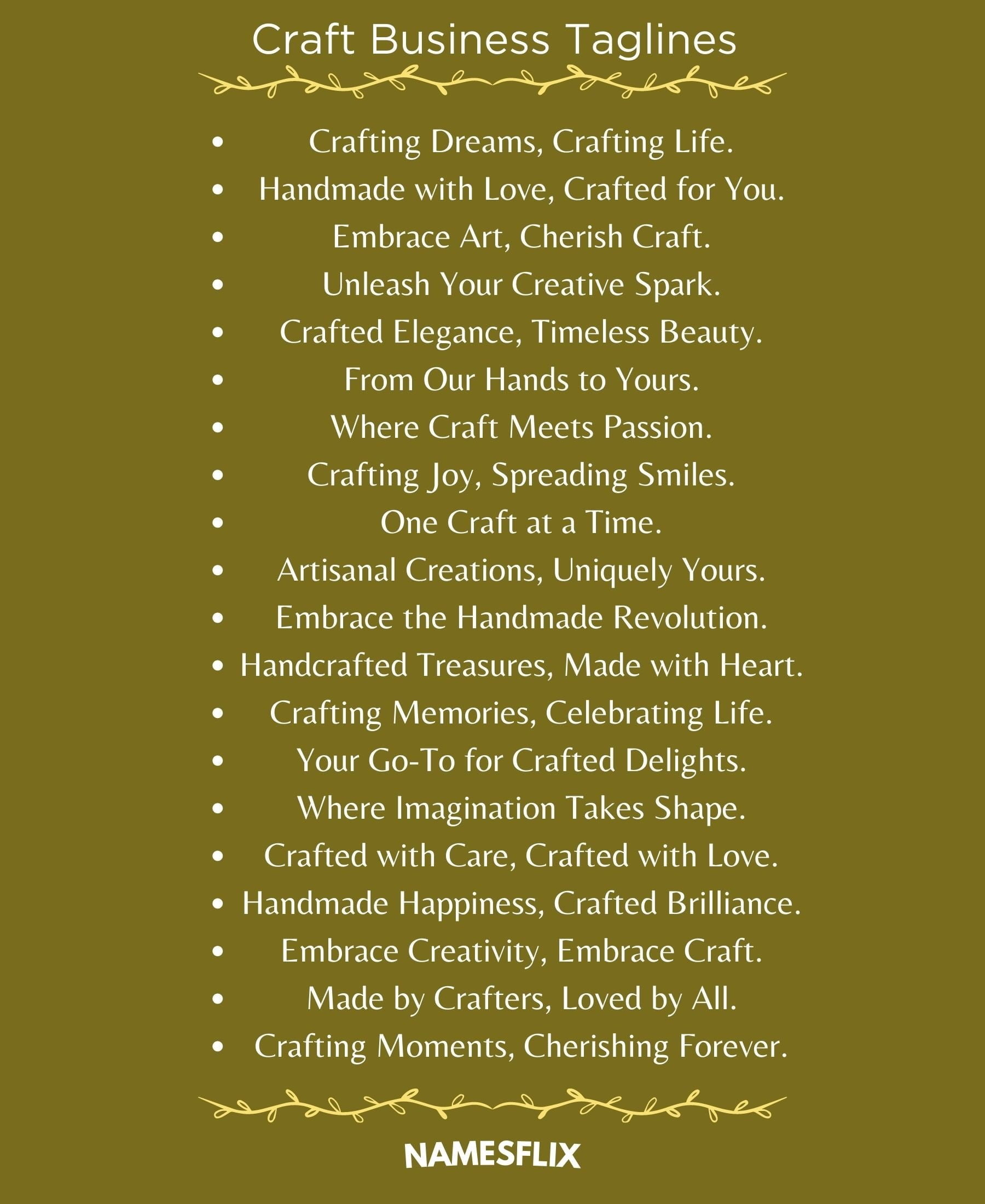430+ Craft Business Slogans That Will Amaze You!