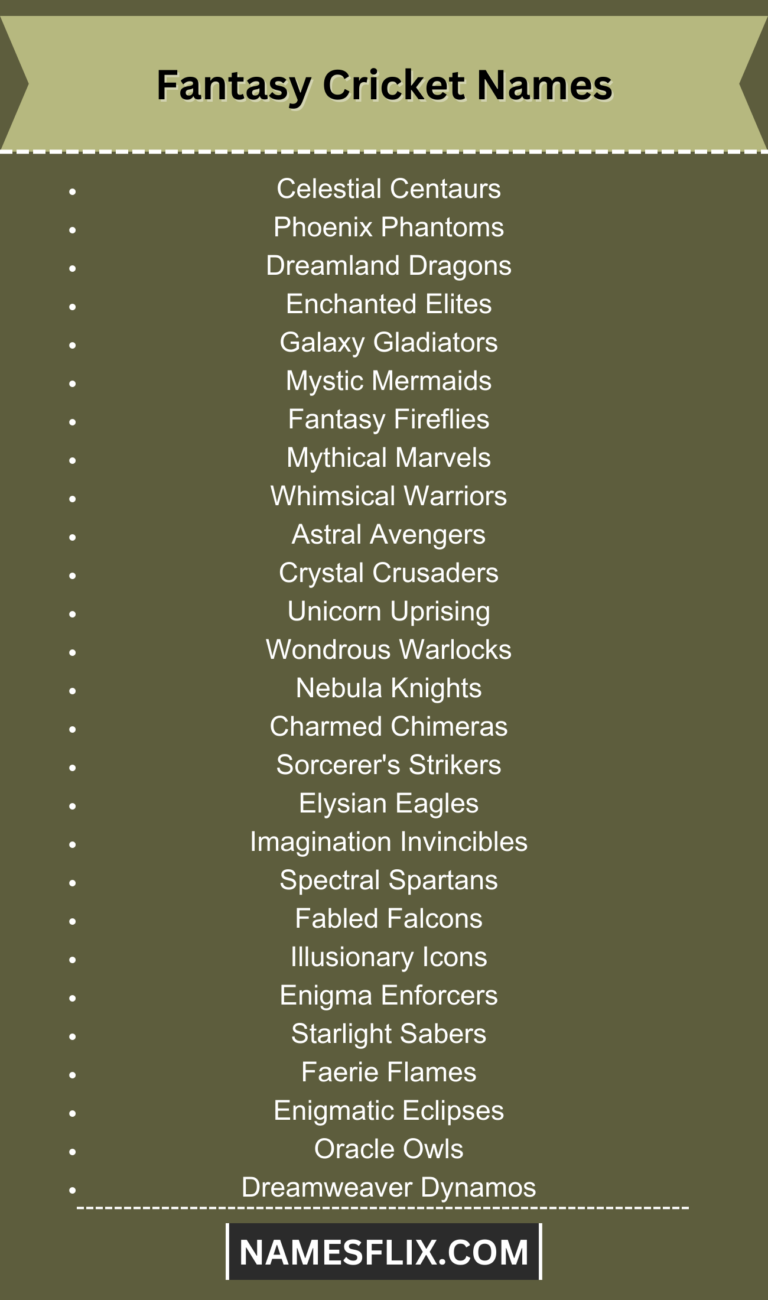 950+ Creative Cricket Team Names for Winning Matches