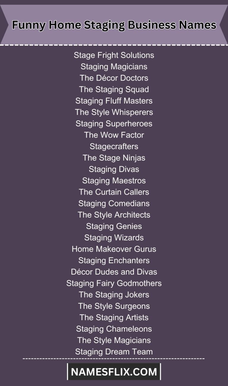 815+ Best Home Staging Business Names Ideas