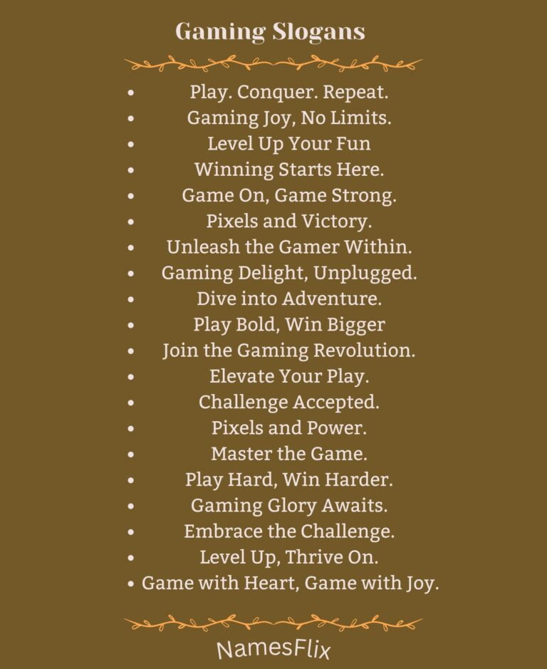 630+ Powerful Gaming Slogans to Elevate Your Play