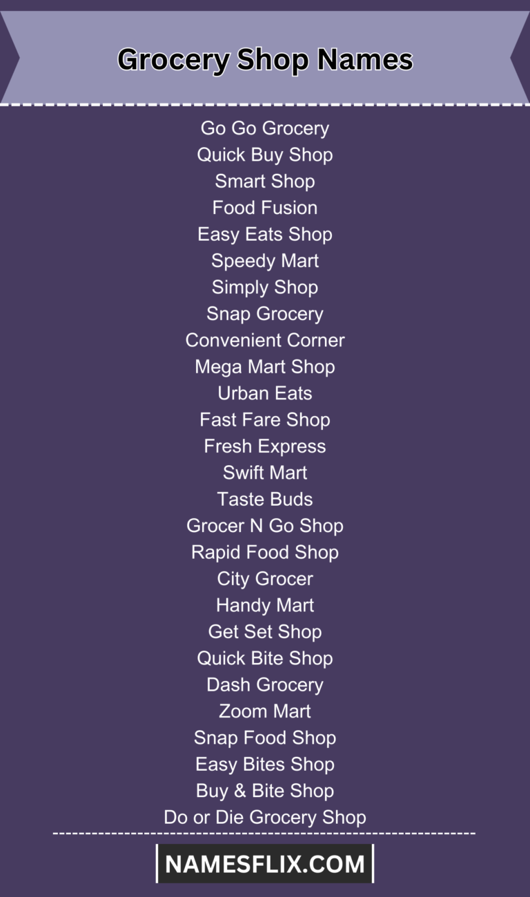 810+ Inspiring & Creative Grocery Store Names Suggestions