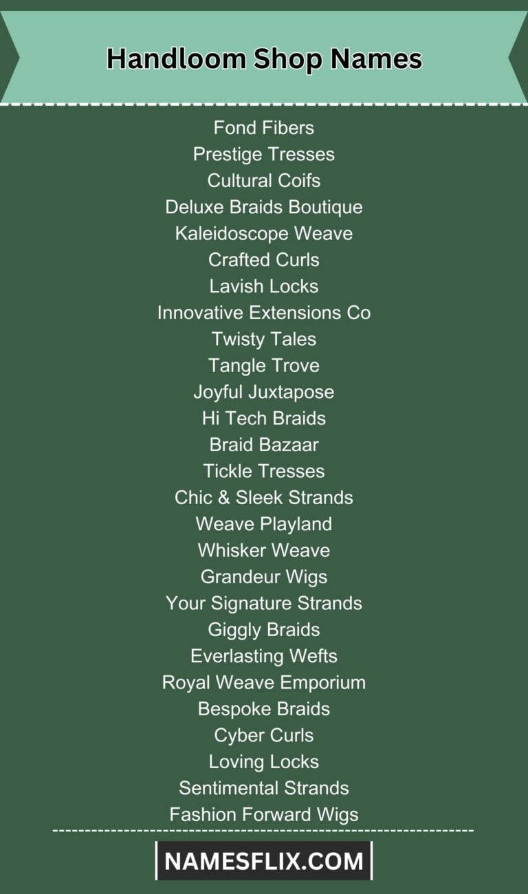 750+ Best Weave Business Names You'll Enjoy