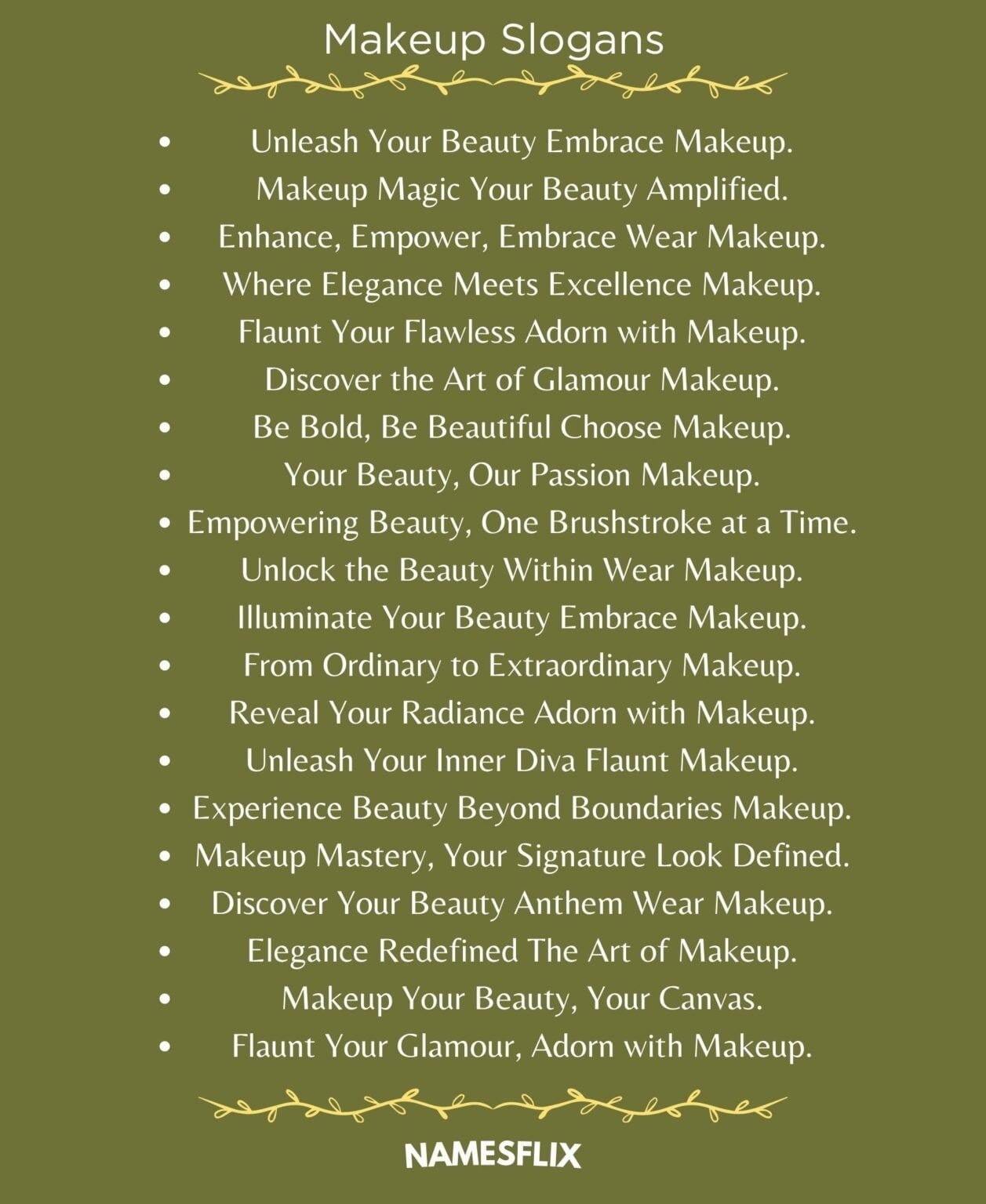 550+ Makeup Slogans & Taglines for Your Bridal Elegance