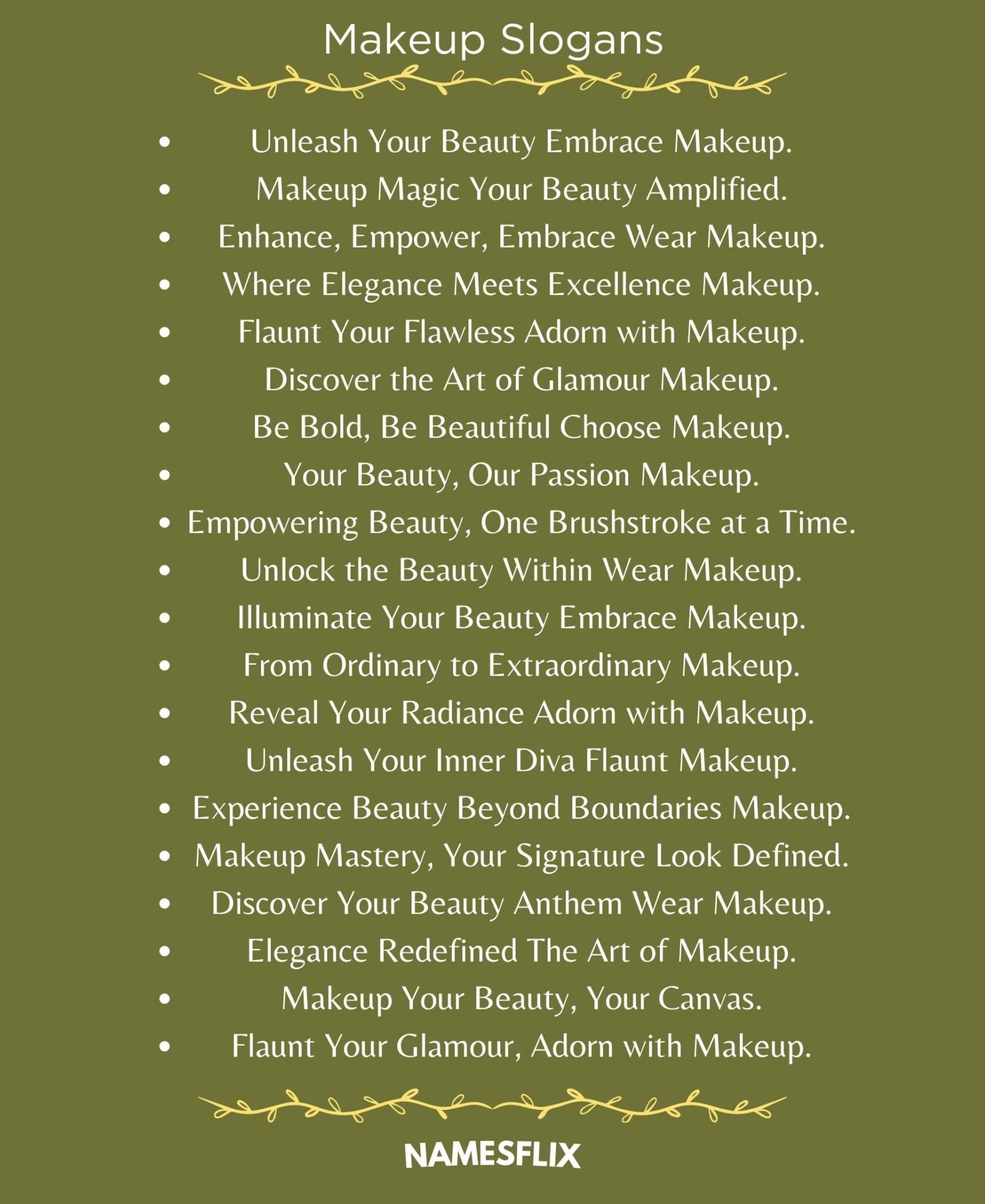 550+ Makeup Slogans & Taglines for Your Bridal Elegance