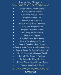 520+ Recycling Slogans & Taglines for Your Earthly Duty