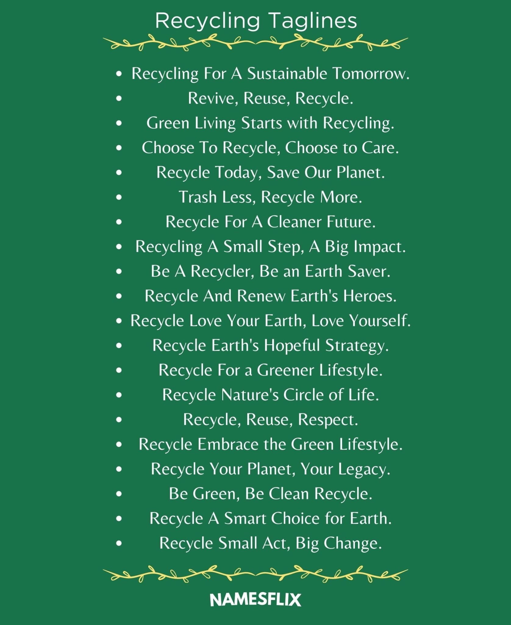 520+ Recycling Slogans & Taglines for Your Earthly Duty