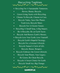 520+ Recycling Slogans & Taglines for Your Earthly Duty