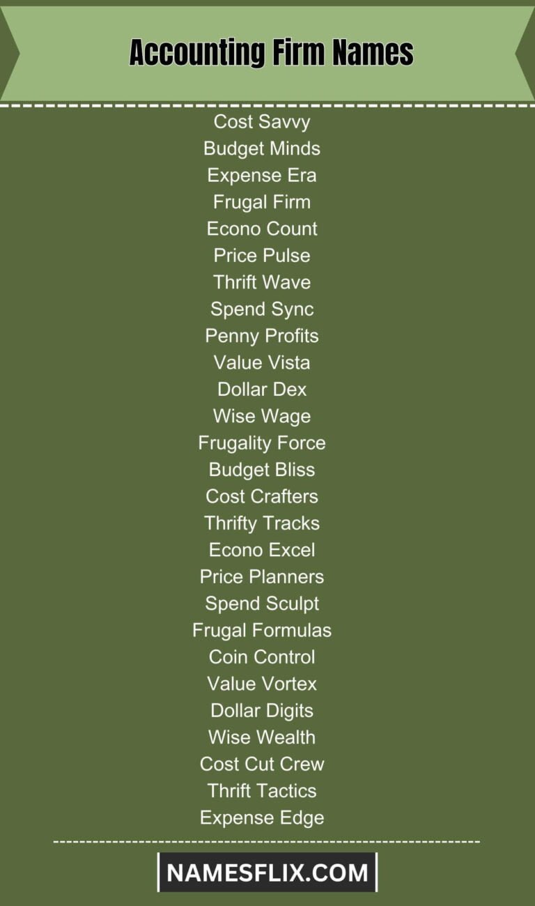 1100+ Accounting Company & Firm Names You'll Enjoy