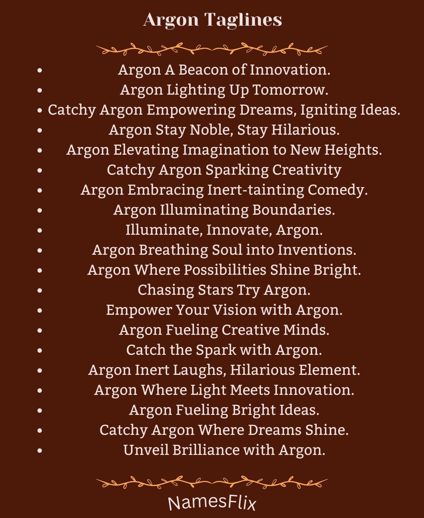 525+ Best Argon Slogans to Unveil the Power of Element