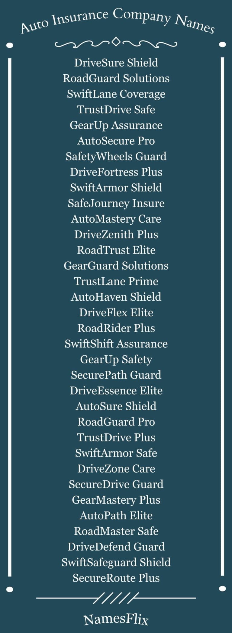 800+ Best Auto Insurance Company Names for Road Safety
