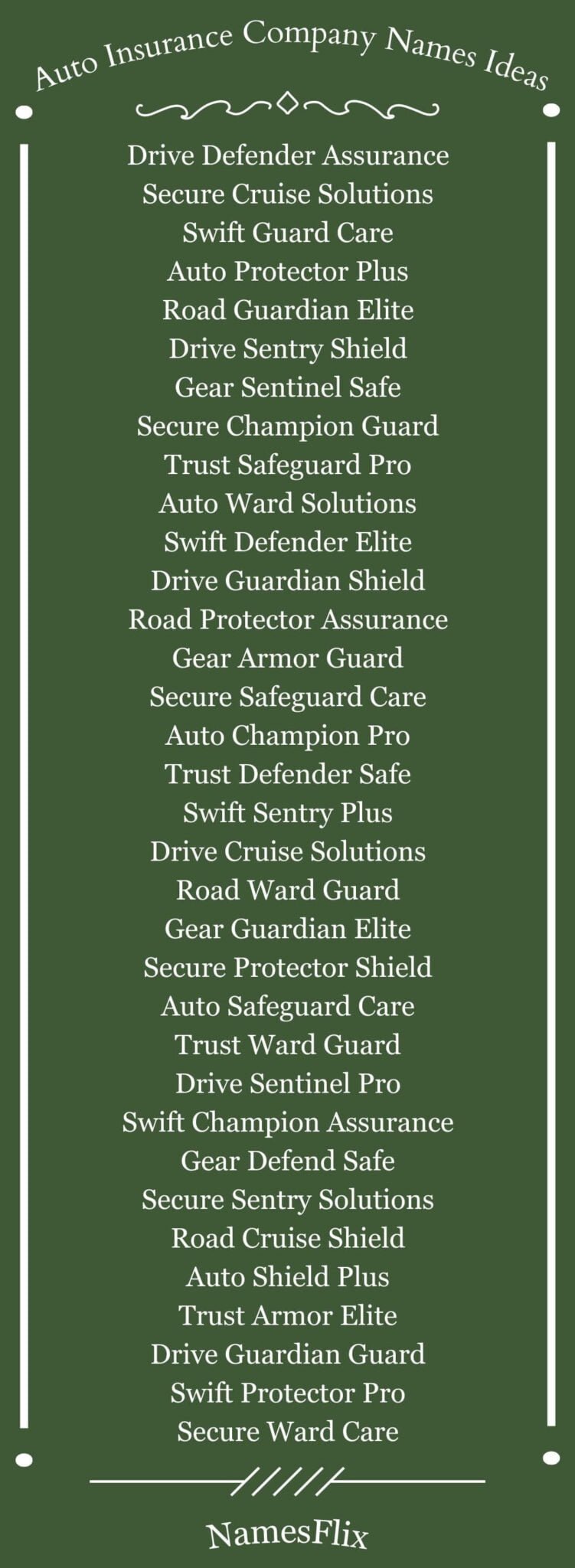 800+ Best Auto Insurance Company Names for Road Safety