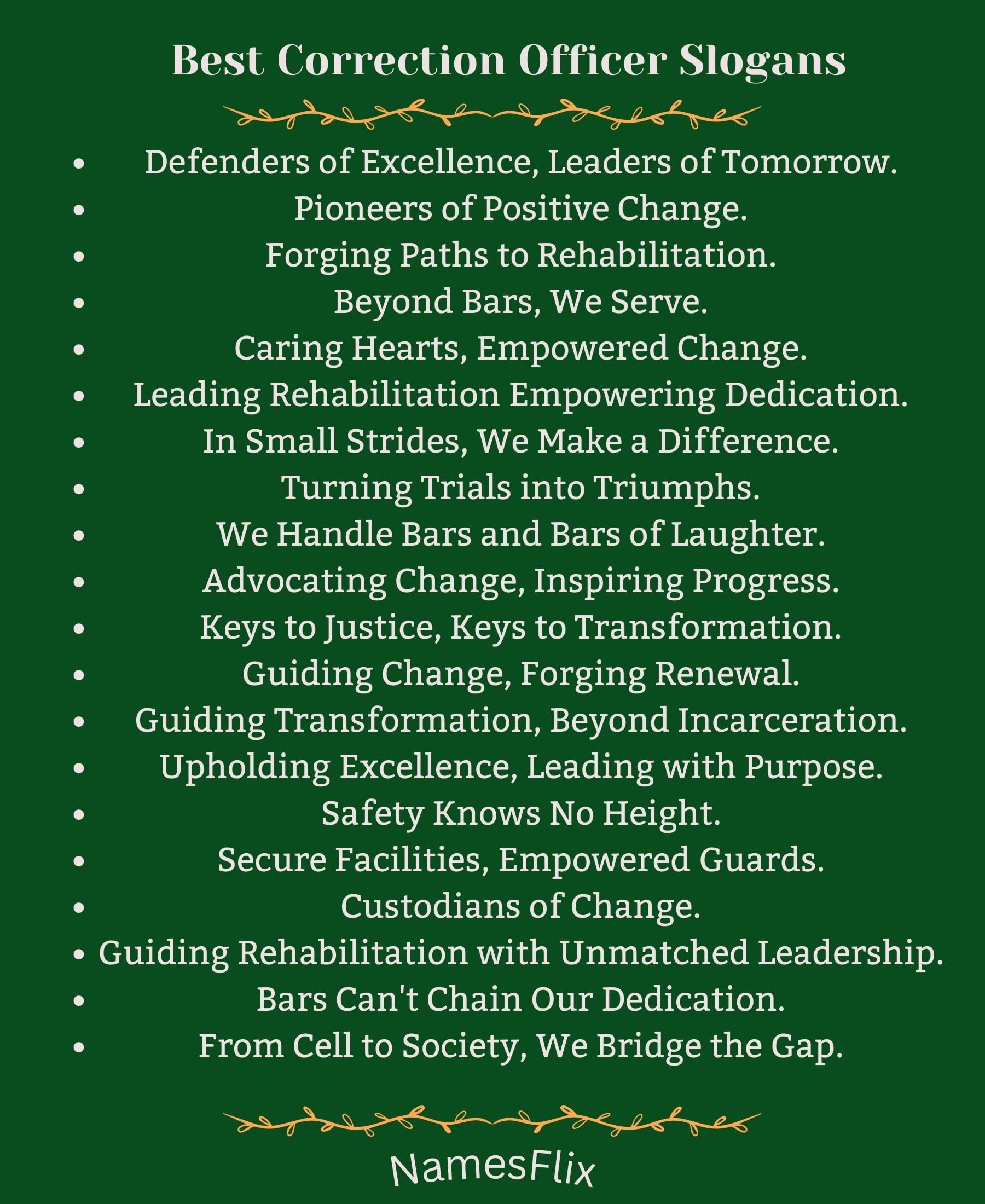 560+ Correction Officer Slogans ,Sayings & Quotes