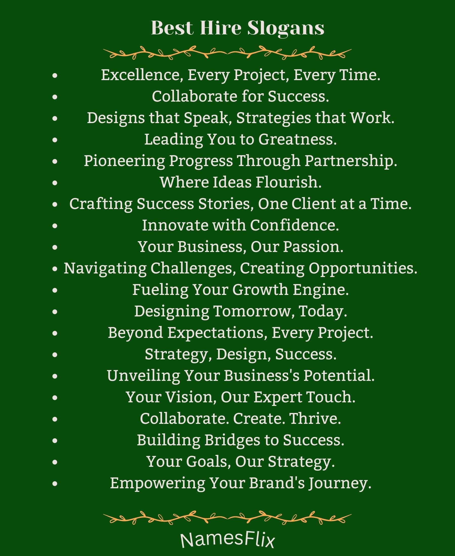 535+ Unique Hire Slogans That Point to Smart Solutions