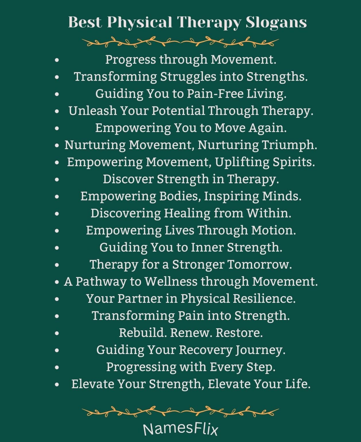 545+ Attractive Physical Therapy Slogans And Saying