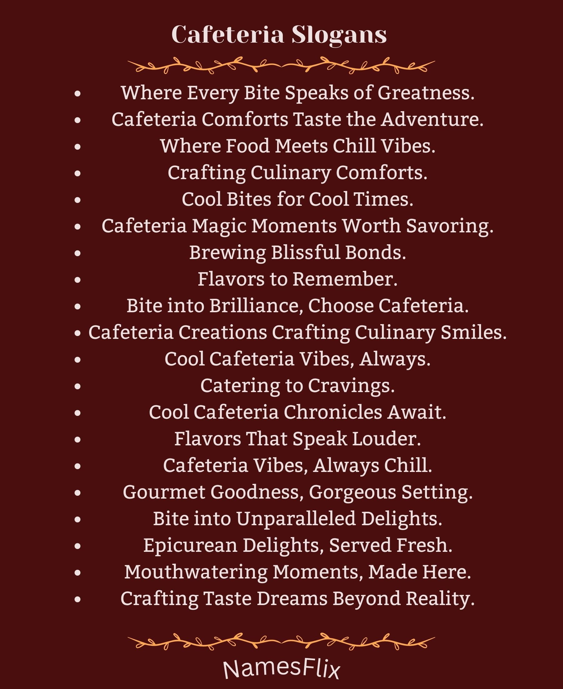 600+ Cafeteria Slogans Where Food and Friends Unite