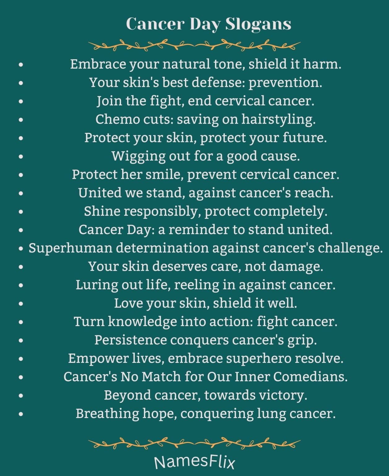 630+ Cancer Slogans to Give Empowerment & Hope to Patient