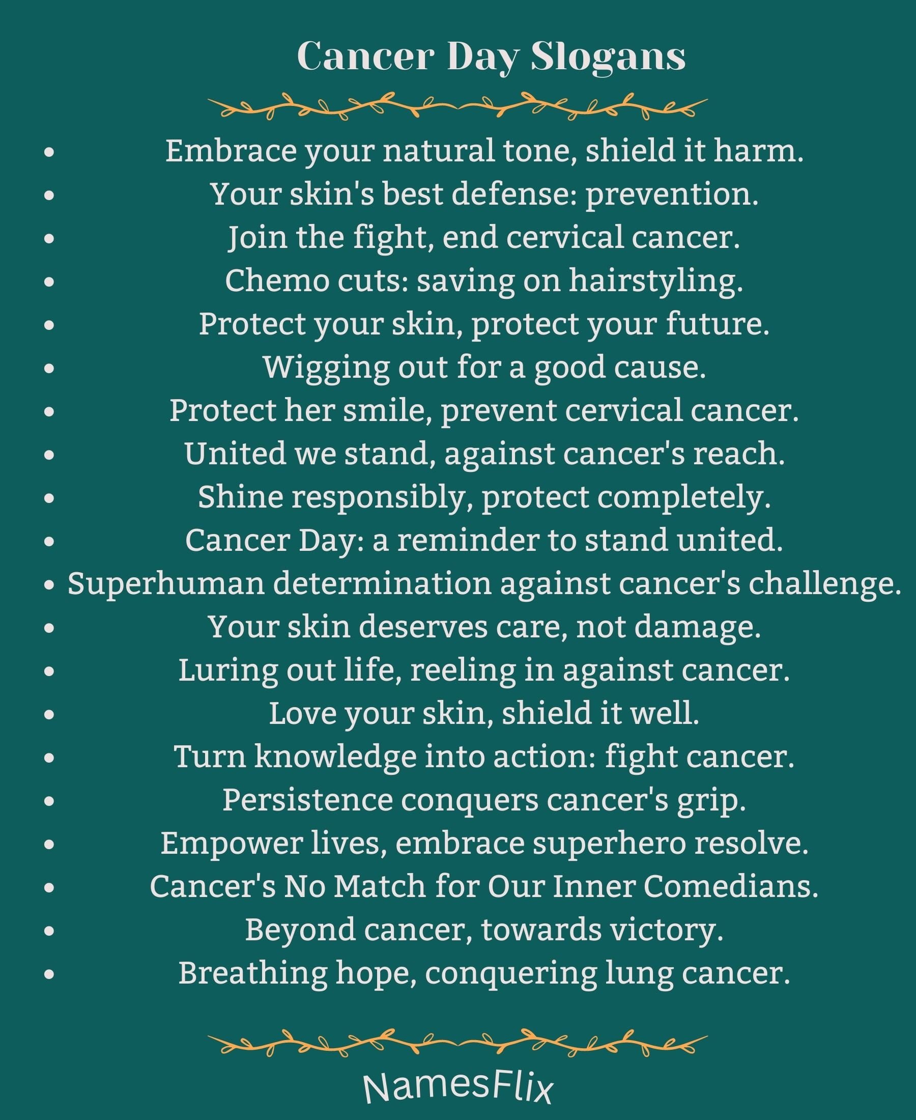 630+ Cancer Slogans to Give Empowerment & Hope to Patient
