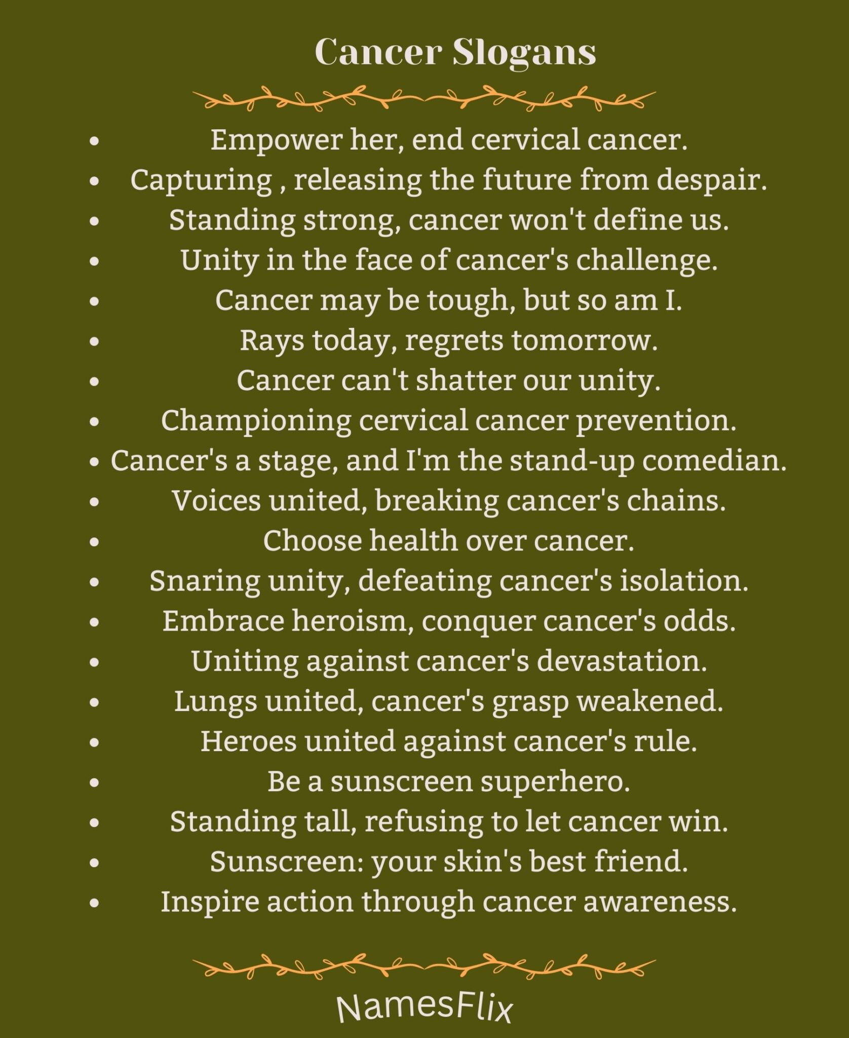 630+ Cancer Slogans to Give Empowerment & Hope to Patient