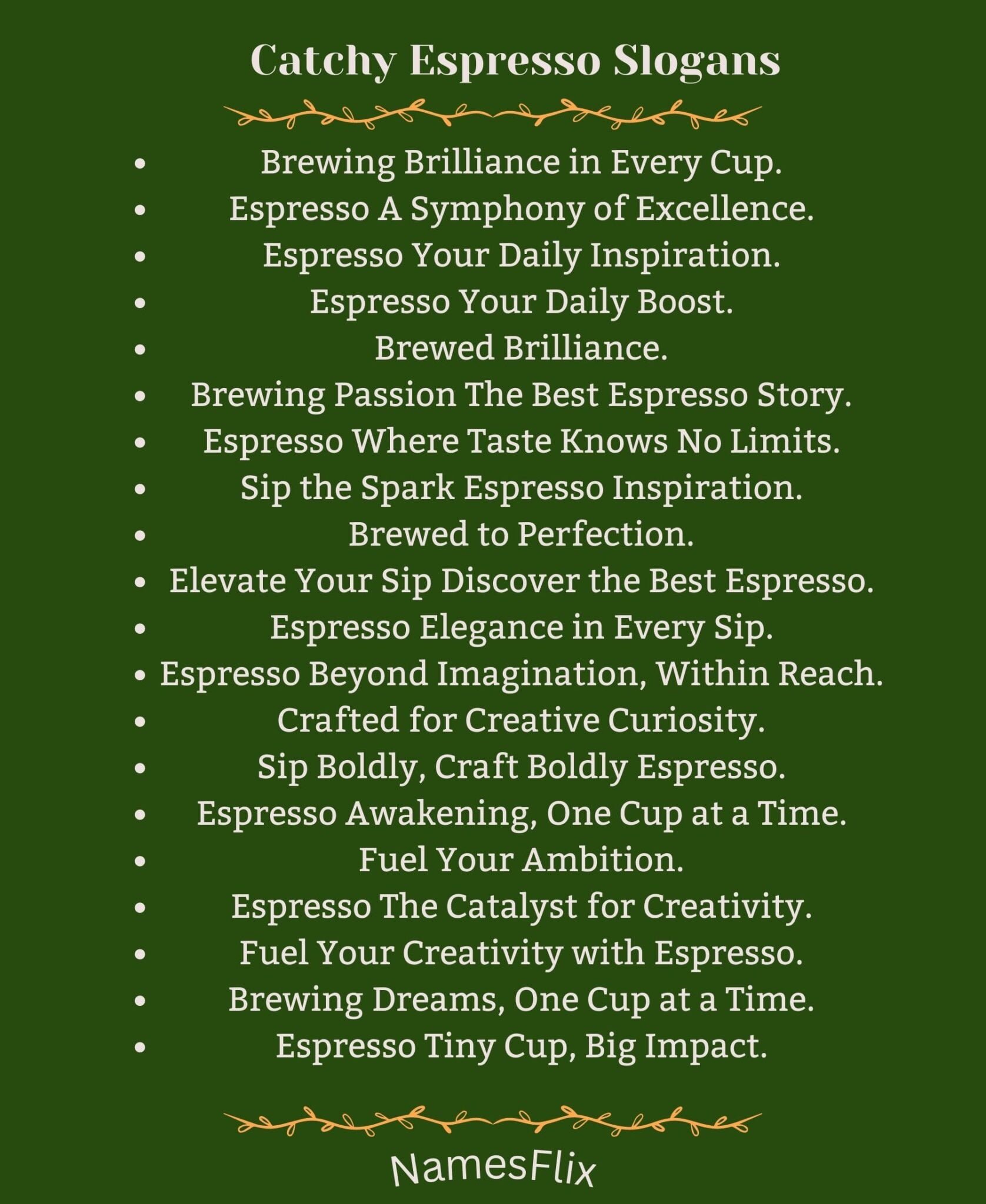 500+ Espresso Slogans That Perk Up Your Coffee Brand