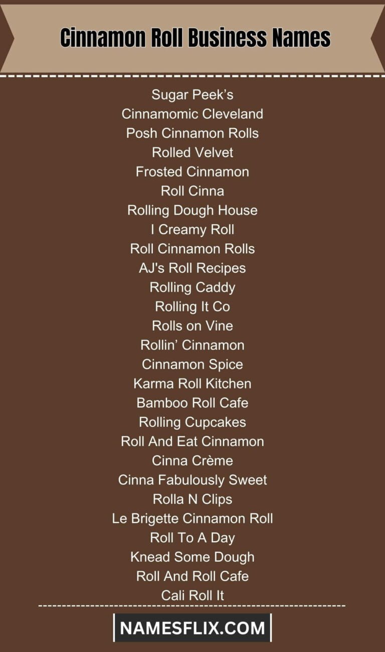 Cinnamon Roll Business Names: 1000+ Sweet Names Ideas
