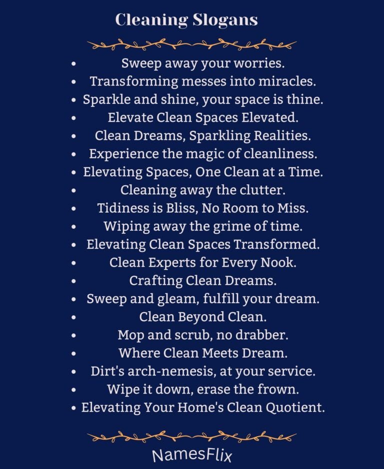 520+ Best Cleaning Slogans for Neat & Tidy Thoughts