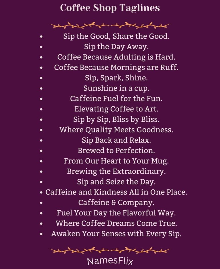 640+ Adorable Coffee Shop Slogans & Taglines That Sell