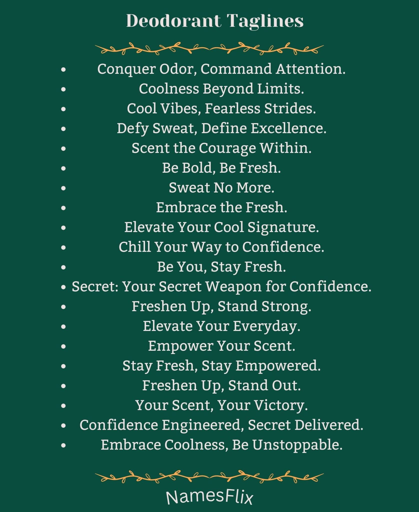 540+ Creative Deodorant Slogans with a Twist