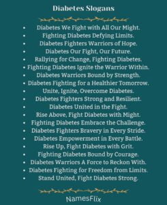 685+ Diabetes Slogans: Turning Sugar into Strength