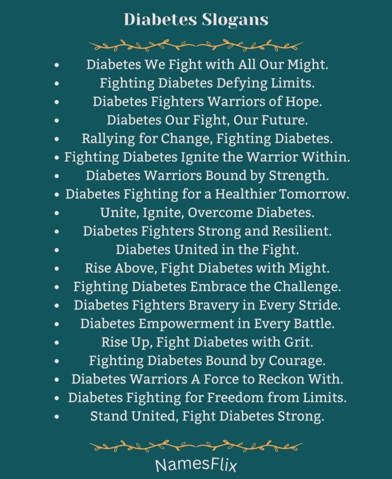 685+ Diabetes Slogans: Turning Sugar into Strength