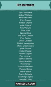 Fire Usernames: 700+ Catchy & Artistic Username Ideas
