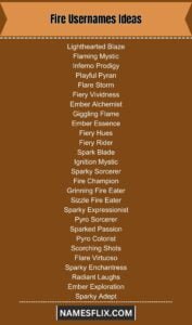 Fire Usernames: 700+ Catchy & Artistic Username Ideas