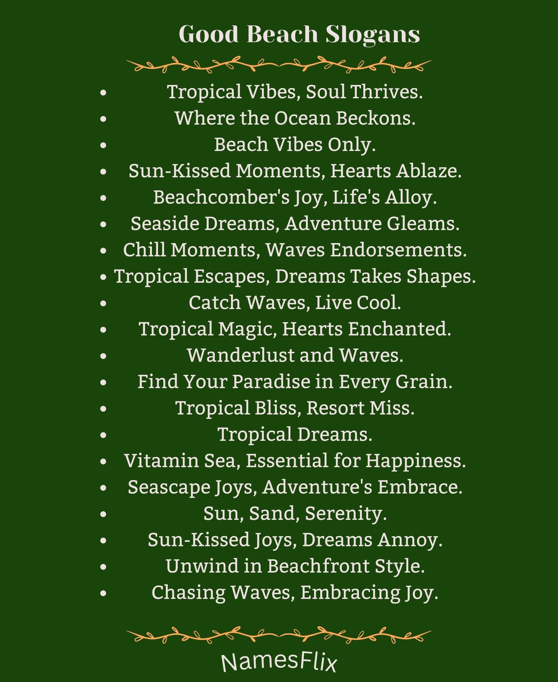 570+ Cool Beach Slogans to Glow up in Summer