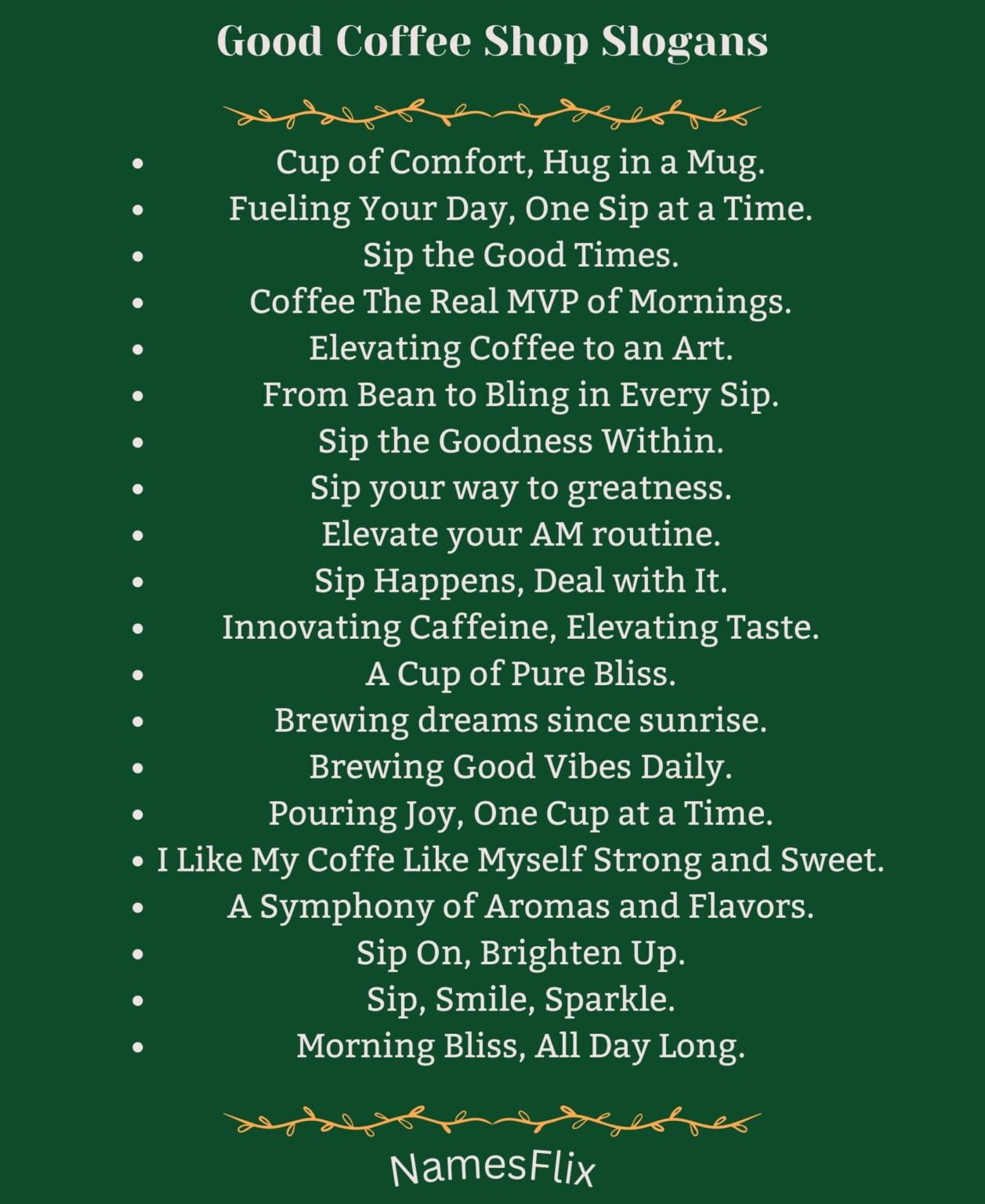 640+ Adorable Coffee Shop Slogans & Taglines That Sell