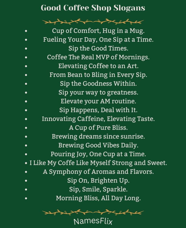 640+ Adorable Coffee Shop Slogans & Taglines That Sell
