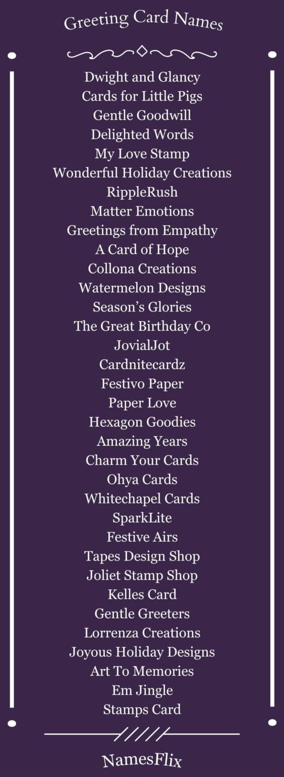 Popular Greeting Card Business Names for Building Bonds