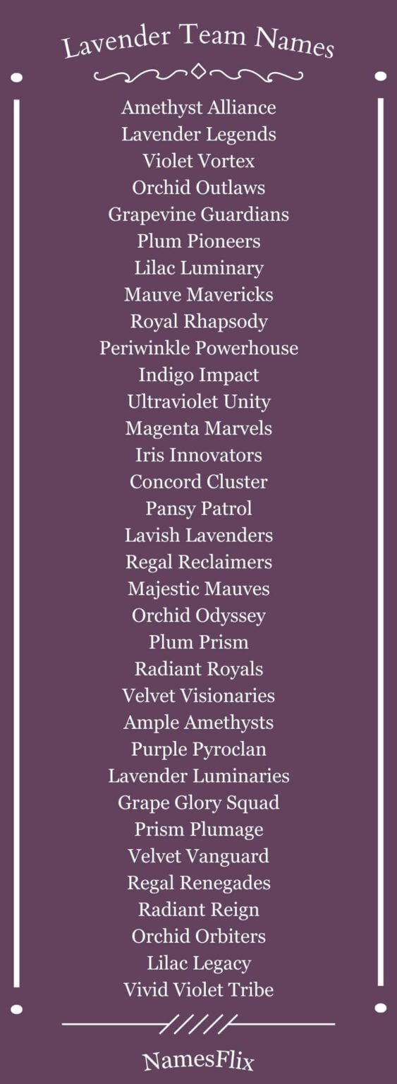 1200+ Purple Team Names That Unite Your Squad in Style