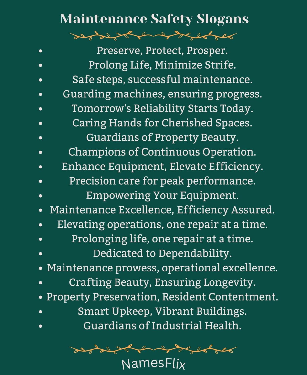 Maintenance Slogans: 630+ Creative Ideas to Keep On Track