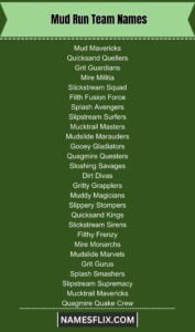 880+ Mud Run Team Names to Dominate the Muddy Challenge
