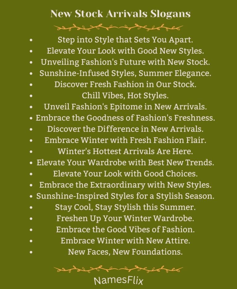 660+ New Arrivals Slogans & Taglines to Get More Sales