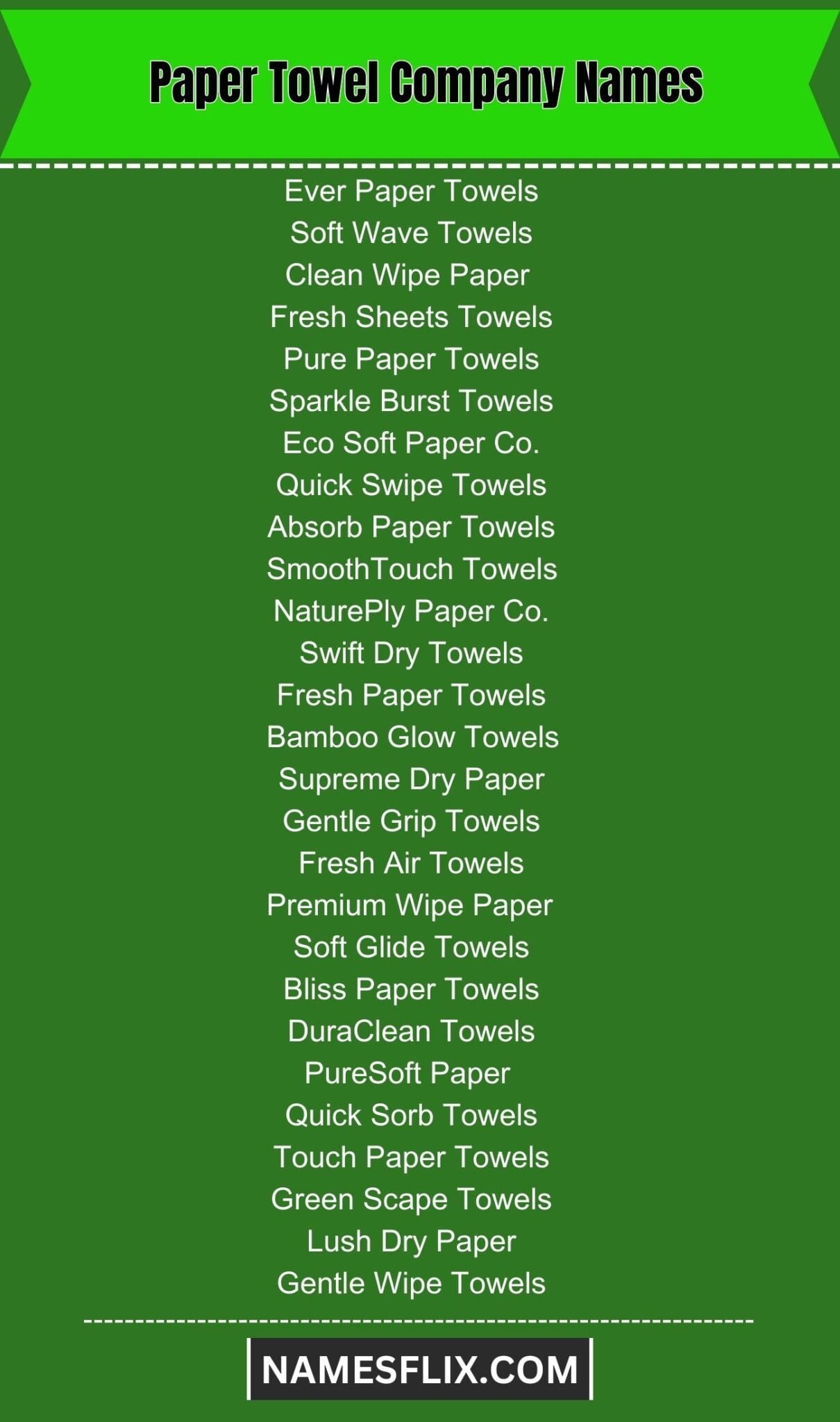800+ Paper Towel Company Names for Everyday Cleanup