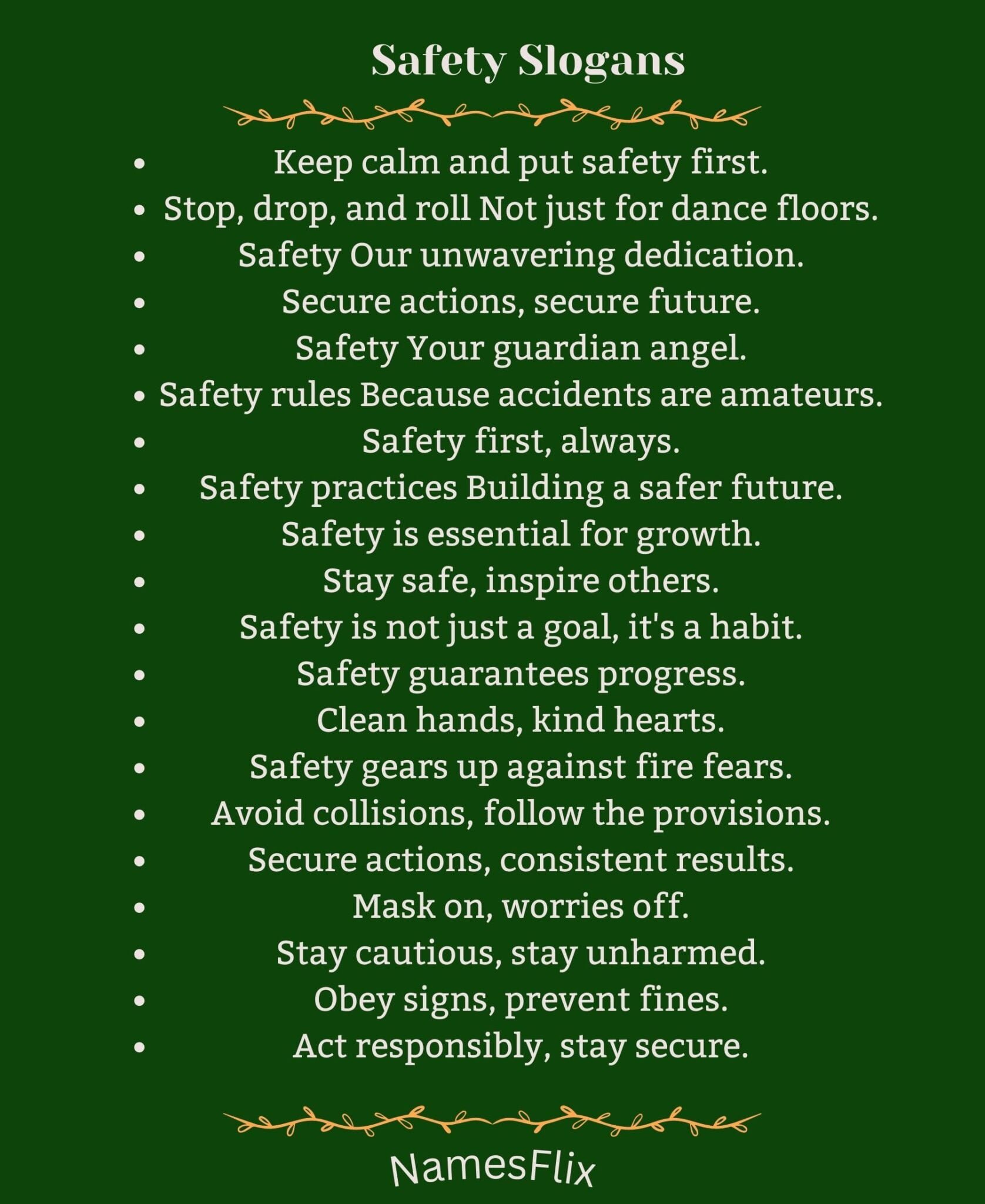 1070+ Safety Slogans for the Path of Protection