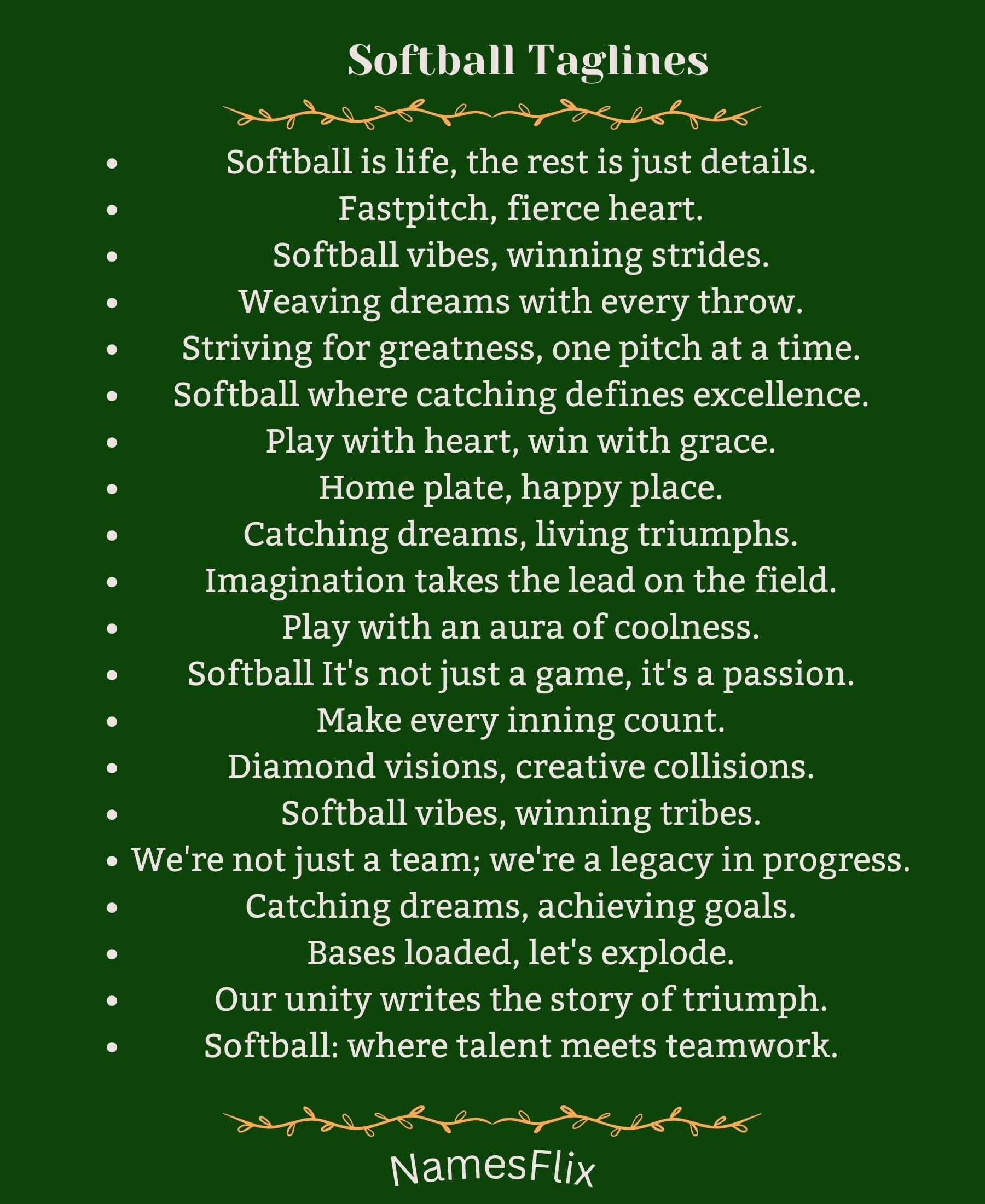 565+ Softball Slogans that Encourage Team Domination