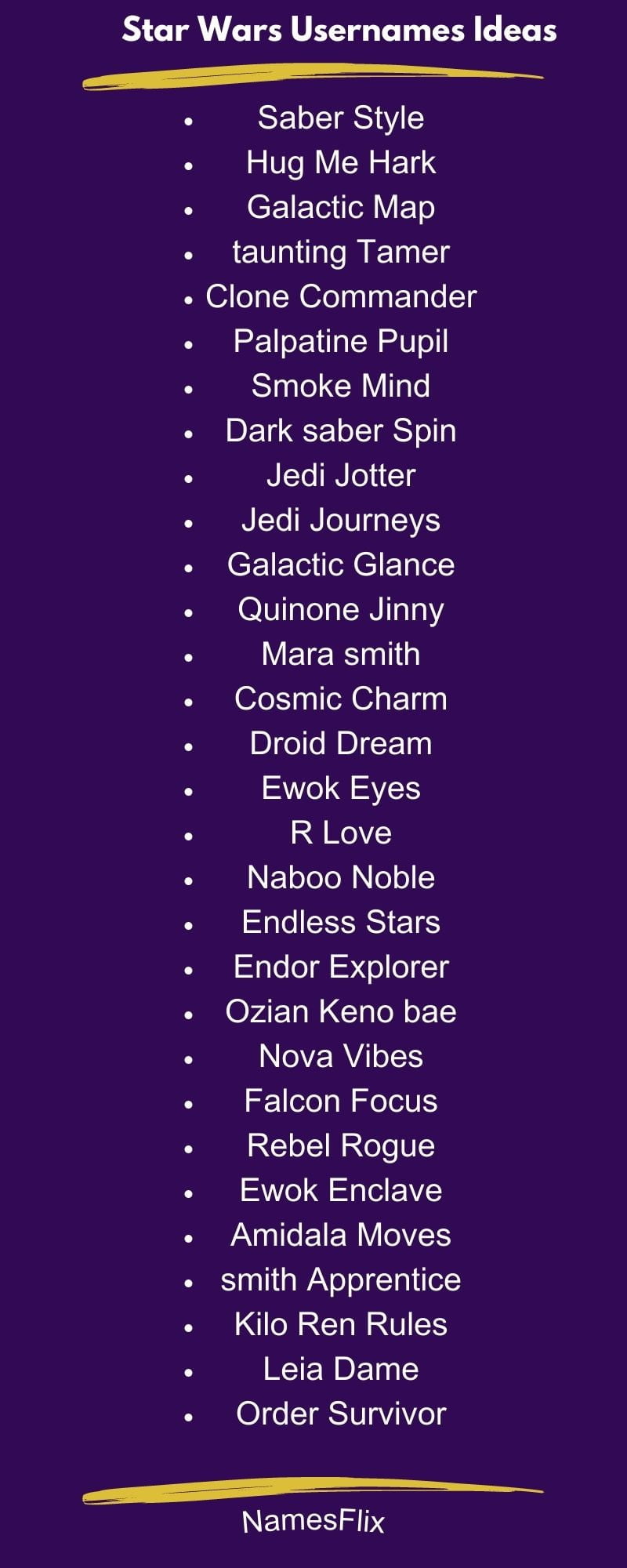 620+ Star Wars Usernames