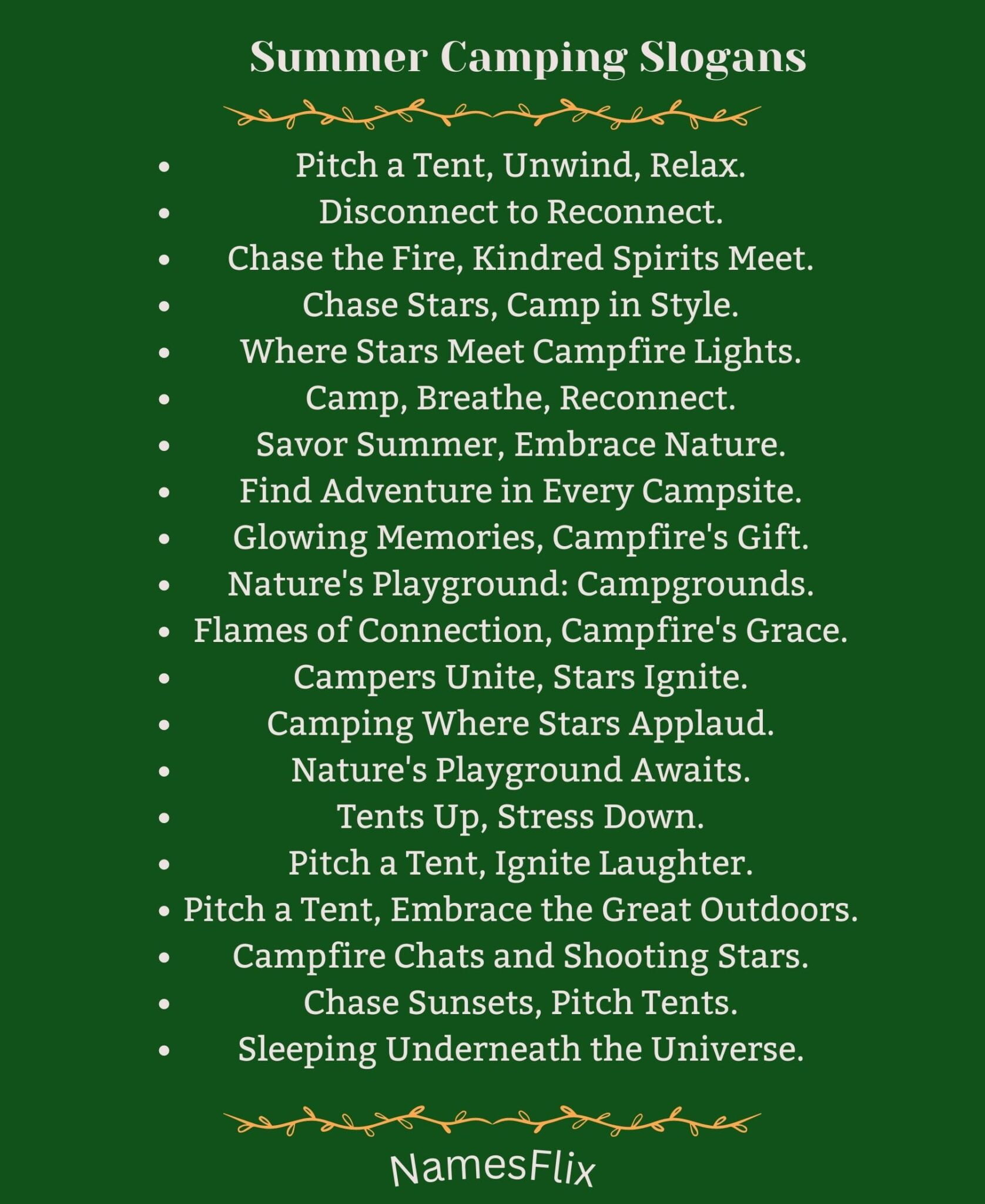 480+ Camping Slogans for Finding Peace in Nature's Campsites