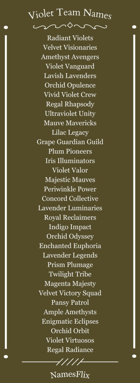1200+ Purple Team Names That Unite Your Squad in Style