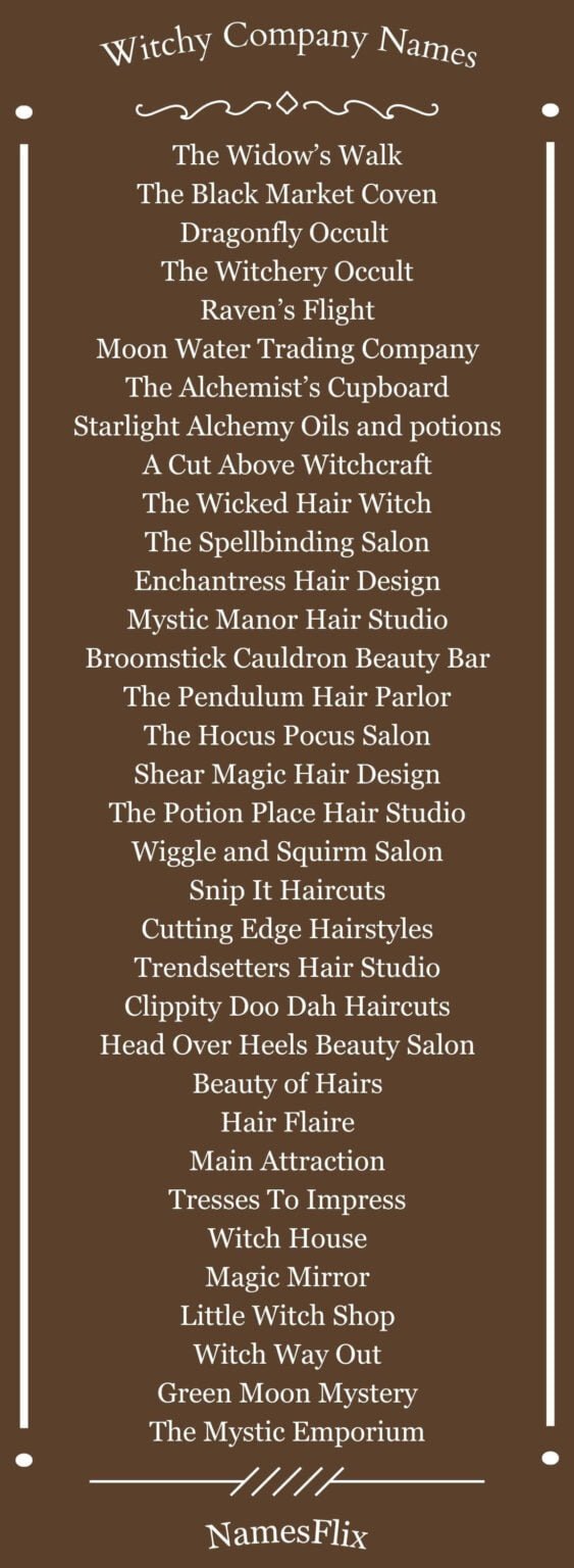 1500+ Witchy Business Names That Sells Like Magic